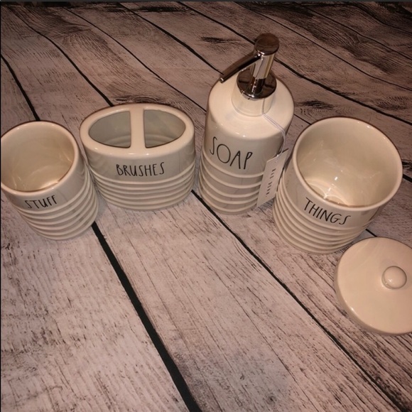 Rae Dunn | Bath | Nwt Rae Dunn 4pc Bathroom Set | Poshmark